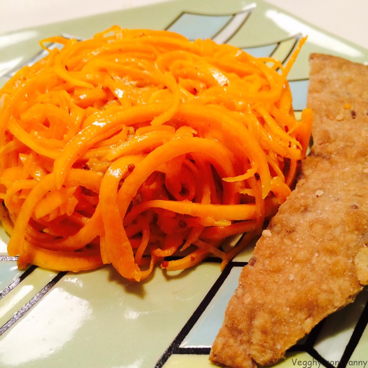 Spaghetti di zucca alla senape rustica – Vegghy con Vanny